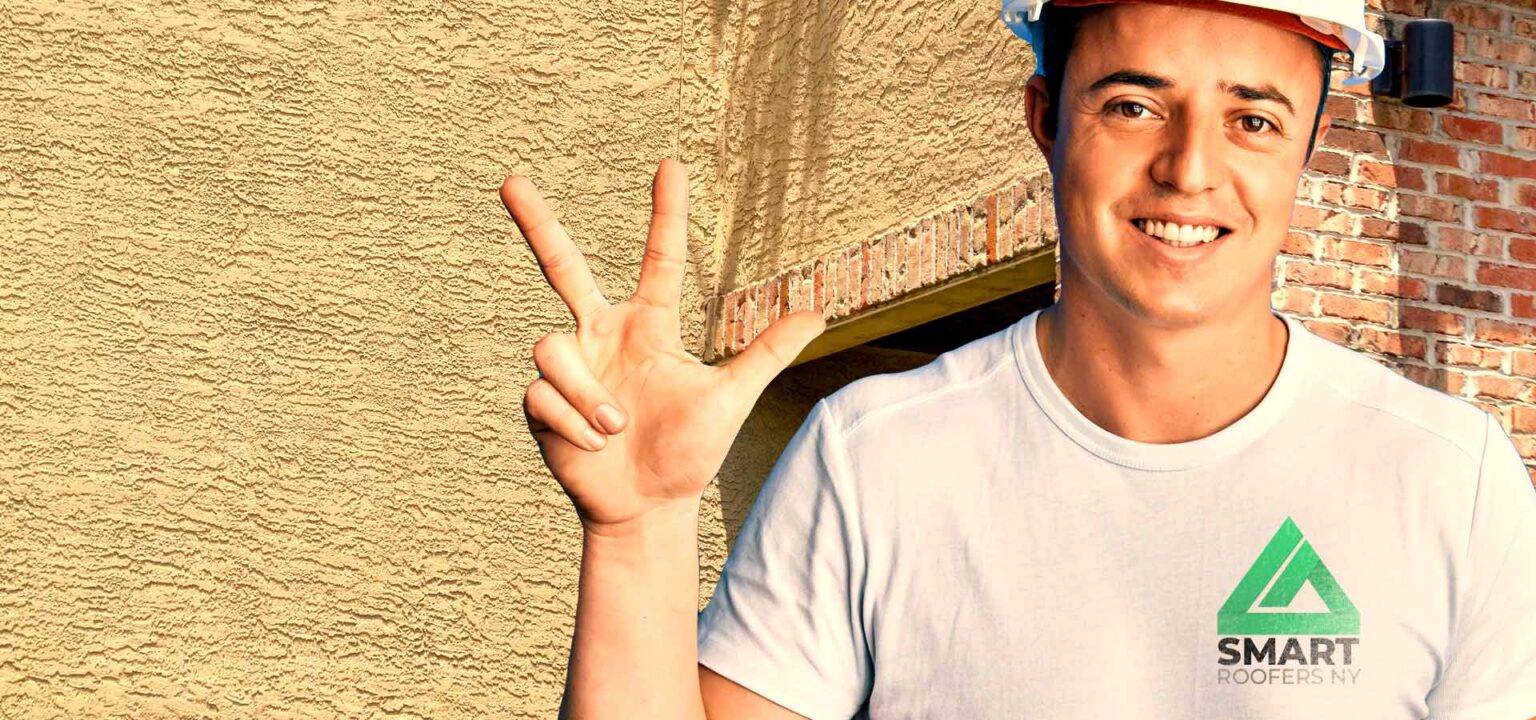 Three-Coat Stucco House - Smart Roofers NY